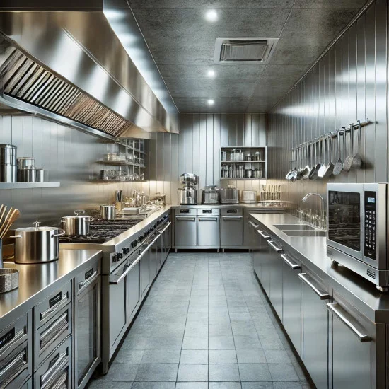 Brushed Stainless Steel Sheeting for Kitchen Wall Claddingv